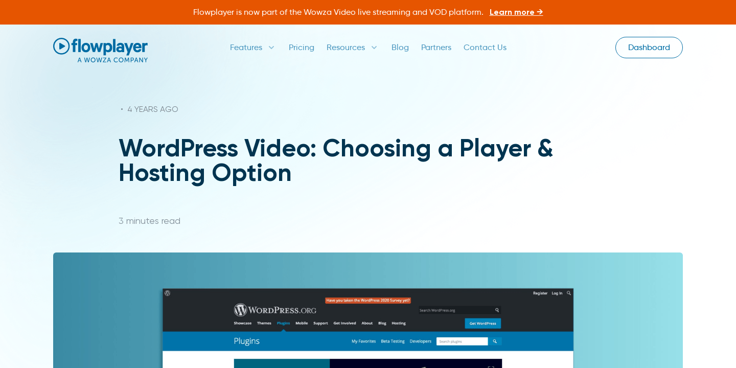 WordPress Video: Choosing a Player & Hosting Option | Flowplayer