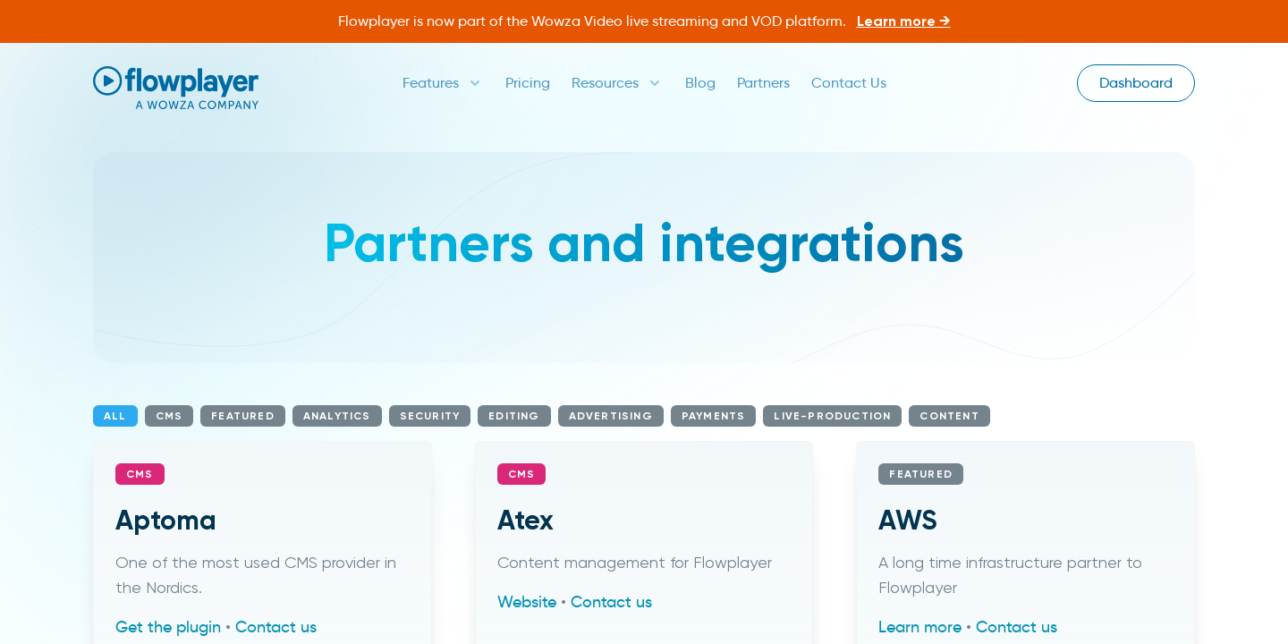 Partners | Flowplayer