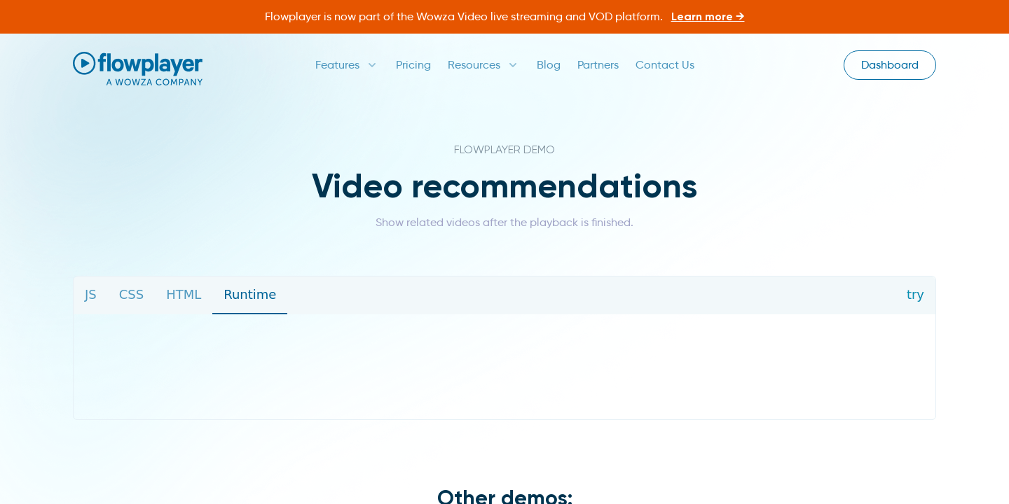 Video recommendations | Flowplayer