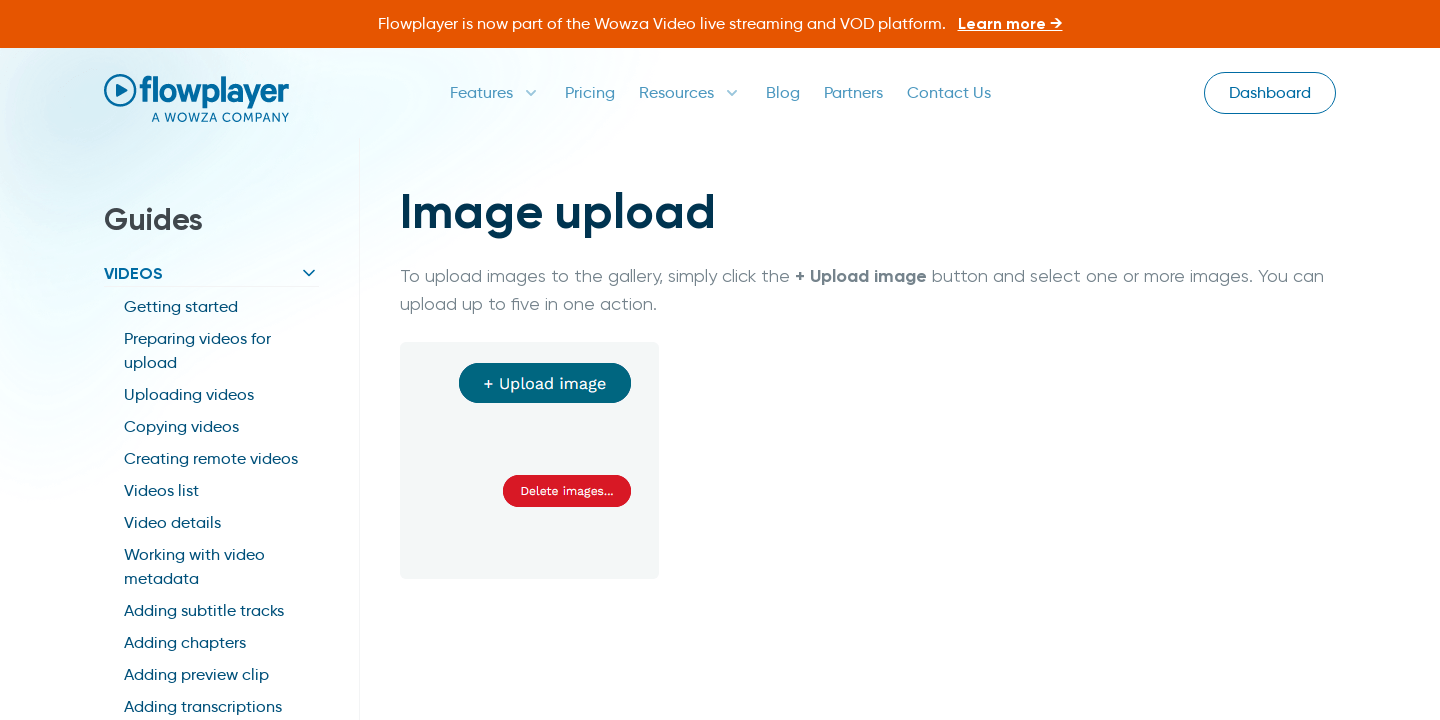 Image upload | Flowplayer